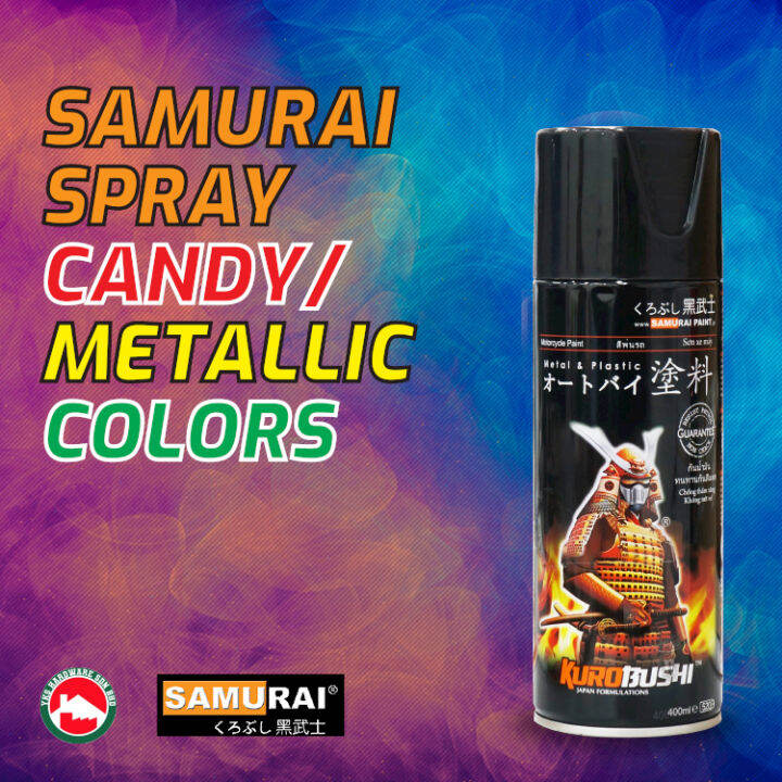 Samurai METALLIC CANDY MOTORCYCLE COLOURS Spray Paint 400ml - SPRAY ...