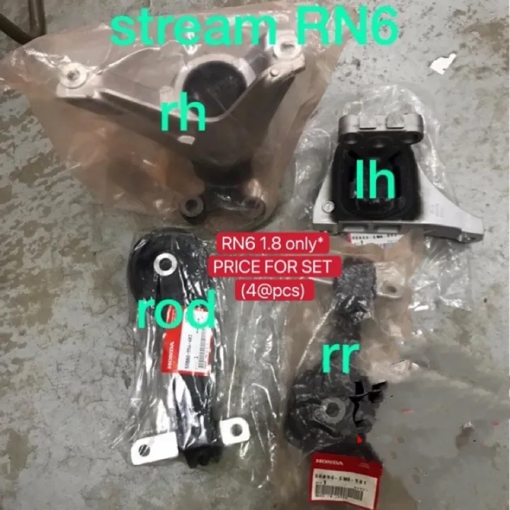 ORIGINAL HONDA STREAM RN6 @ RN9 SMA RSZ 1.8 2.0 ENGINE MOUNTING SET (4@) 50820-SMA-983 / 50850 ...