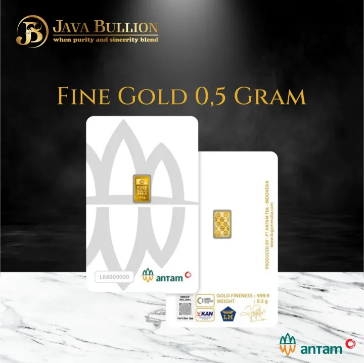 Emas Antam 0,5 Gram Kemasan Certicard | Lazada Indonesia