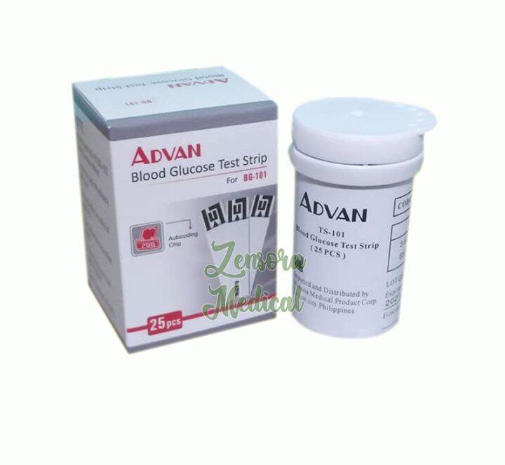 ADVAN Blood Glucose Test Strips (25 pieces) | Lazada PH