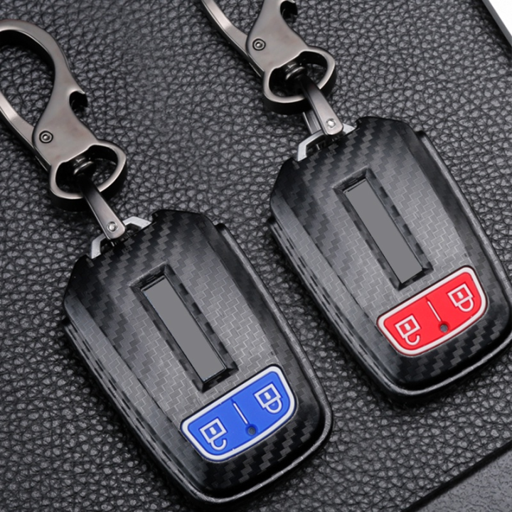 KLNU Carbon ABS Plastic Car Key Cover For Isuzu MUX MU-X D-MAX DMAX 2 ...