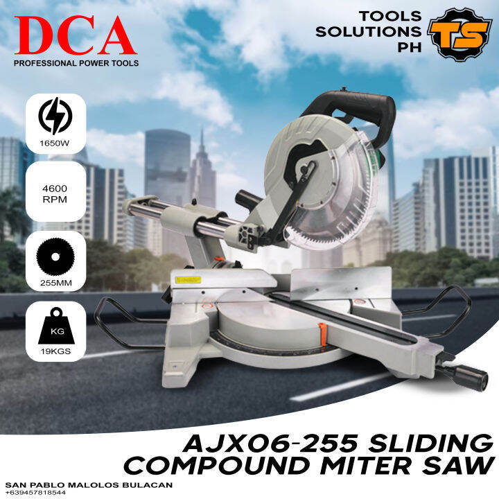 DCA AJX06-255 COMPOUND SLIDING MITER SAW 255MM BLADE | Lazada PH