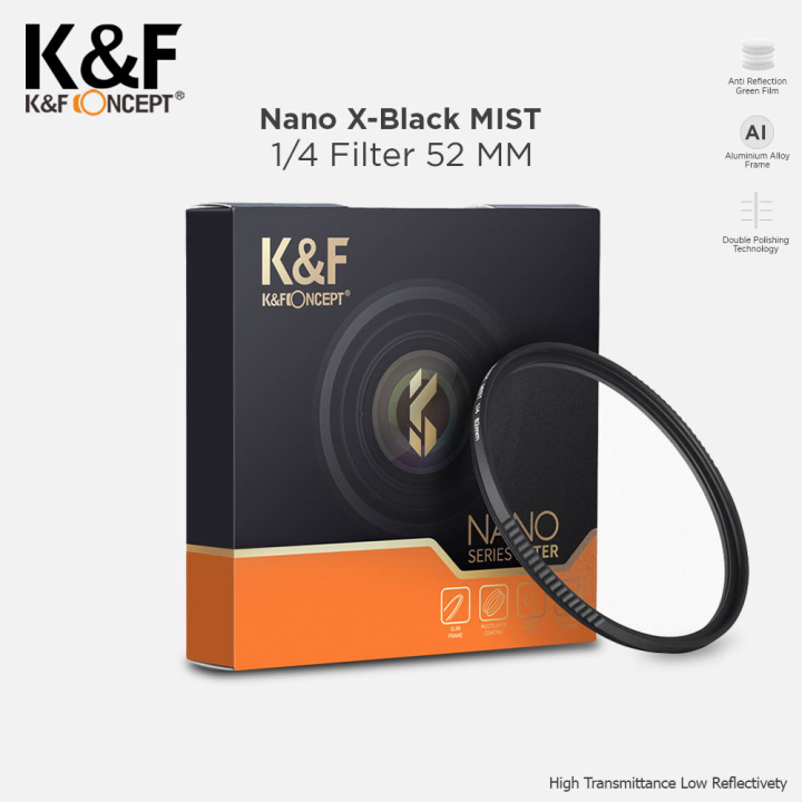 KNF Concept 52mm Lens Filter Nano-X Black Mist 1/4 Filter K&F Concept ...