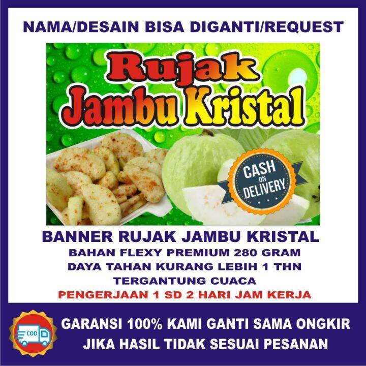 Banner Rujak Jambu Kristal / Banner Jual Rujak Jambu Kristal / Spanduk ...