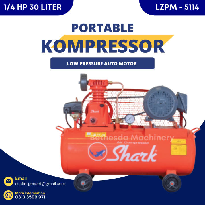 SHARK AIR COMPRESSOR LZPM-5114, 1/4 HP KOMPRESOR ANGIN | Lazada Indonesia