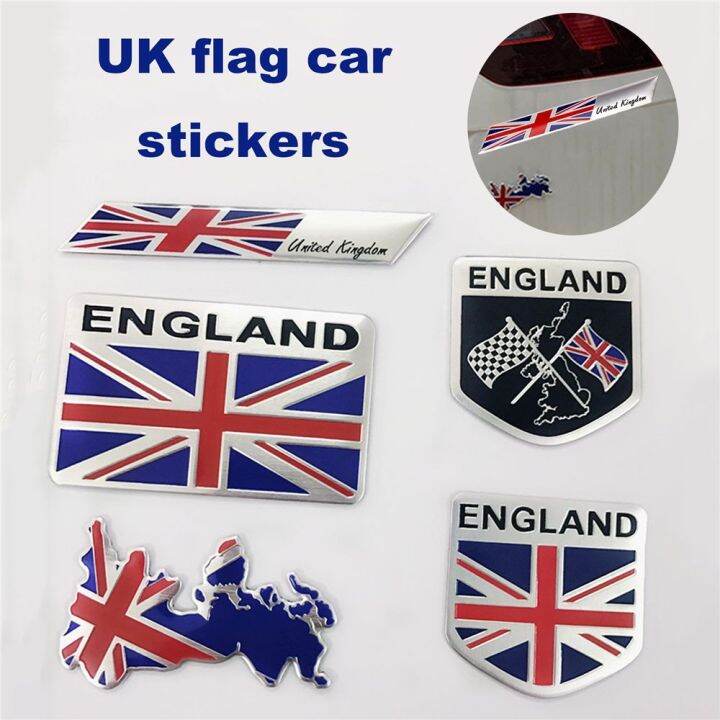 WADE New 3D Anniversary Metal Self Adhesive UK Flag British Union Jack ...