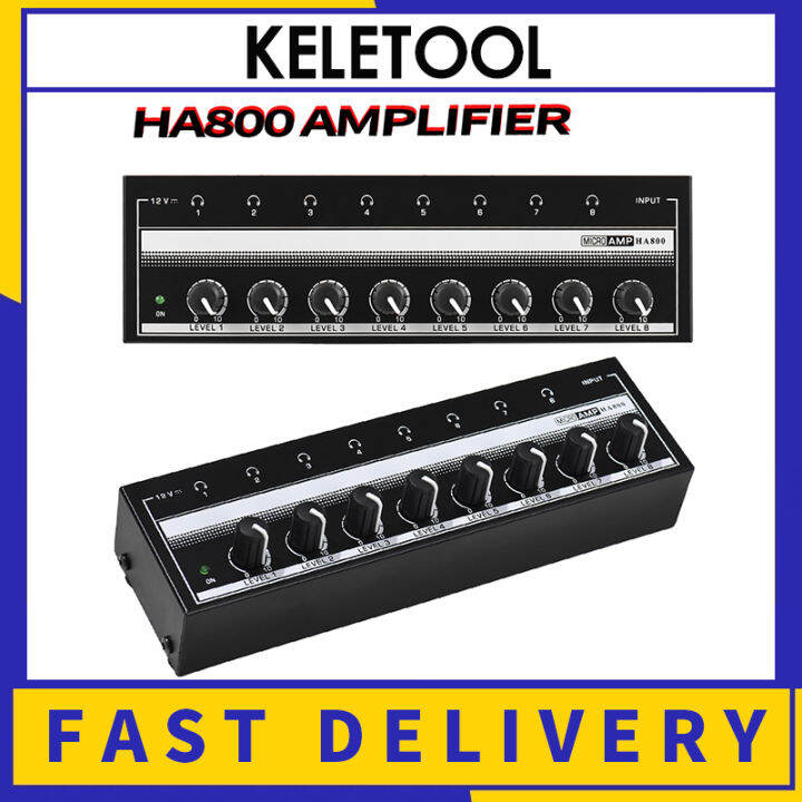 Ha800 8channel Headphone Amplifier Ultra-kompak Audio Amp Ampli ...