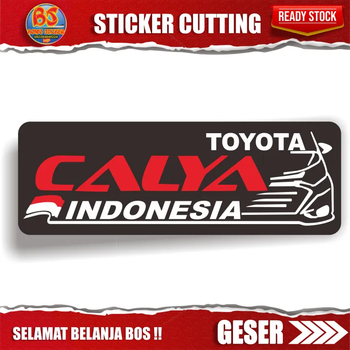 Sticker Toyota Calya Indonesia menyala untuk mobil kaca belakang atau ...