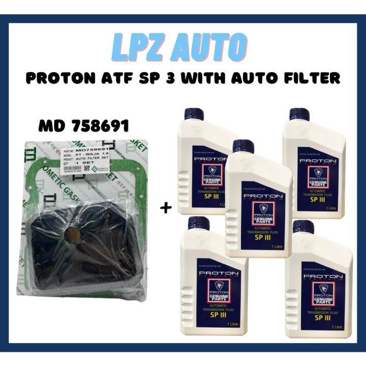PROTON ATF SP 3 AUTOMATIC TRANSMISSION FLUID 1L( 4 BTLS SETS) /Proton ...
