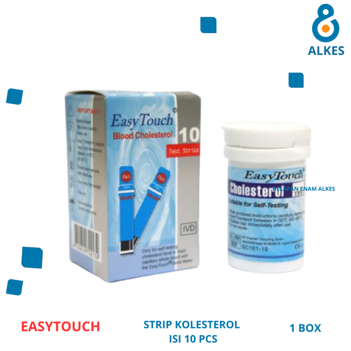 Easy Touch Strip Stik Kolesterol Cholesterol isi 10 Easytouch | Lazada ...