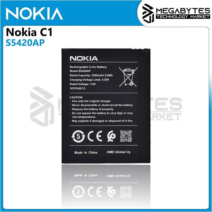 Battery for Nokia C1 S5420AP 2500mAh Removable High Quality | Lazada PH