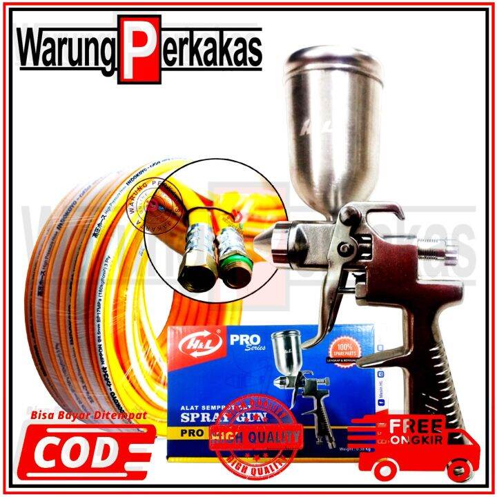 Paket 2in1 Spray Gun R2 H&L + Selang Kompressor 3Ply 10m | Air Spray ...
