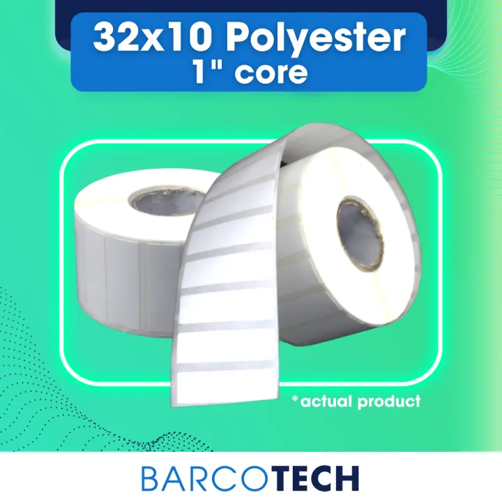 32x10 Polyester Barcode Label Sticker -1" Core | Lazada PH