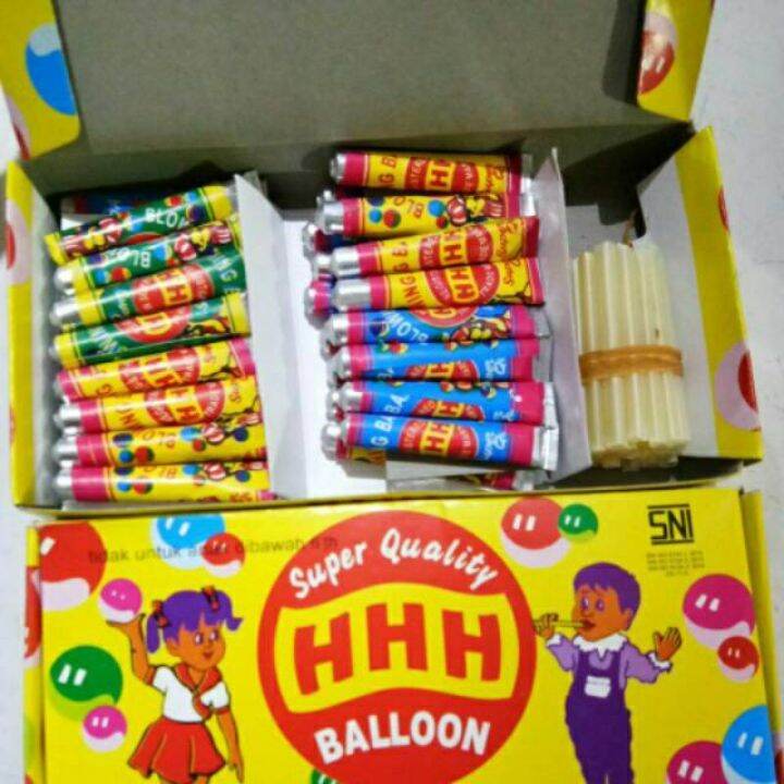 Balon Tiup Sedotan Plembungan Jadul /mainan balon anak 3pcs | Lazada ...