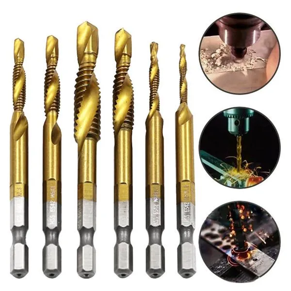 Combination Tap bits 1/4 shank for steel and cobalt for stainless ...