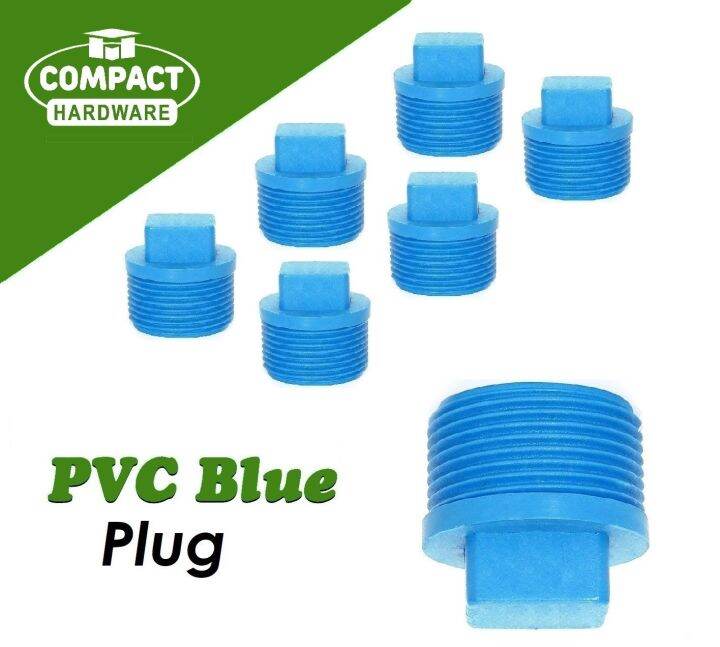 5 PCS PVC Blue PLUG (COMPACT) 20mm 25mm 32mm ( 1/2, 3/4, 1) Heavy Duty ...