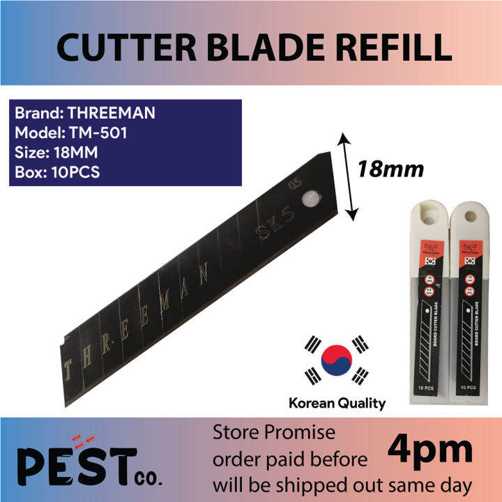18mm Ultra High Toughness Utility Cutter Spare Blade Refill Replace Replacement / CUTTER BLADE ...