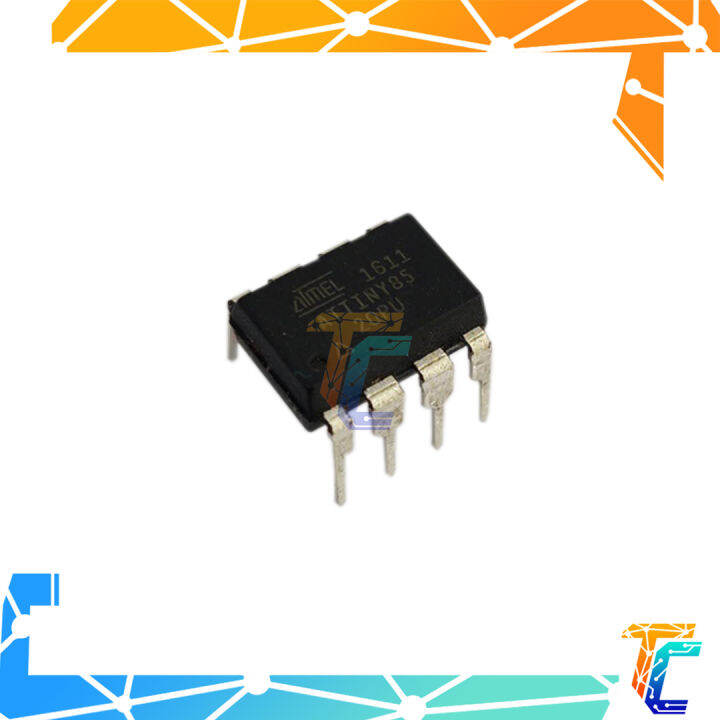 IC Chip ATTINY85-20PU ATTINY85 MCU 8BIT ATTINY 20MHZ 8 Pin DIP-8 ATTINY85 Microcontroller IC ...