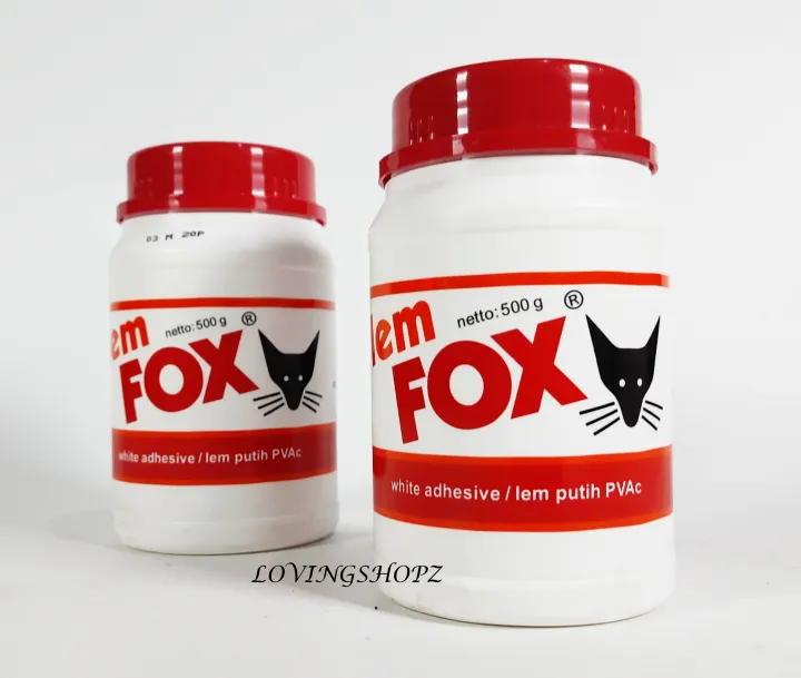 Lem Fox 500 gram, Lem Fox 1/2 Kg, Lem Kayu Putih Fox / Lem Putih Berat ...