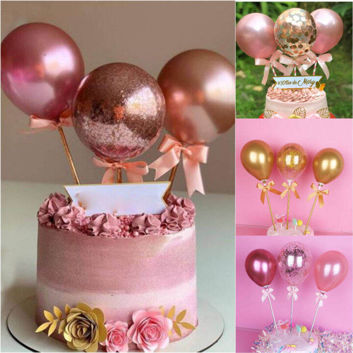 3pc Balloon Topper confetti cake topper decoration | Lazada PH