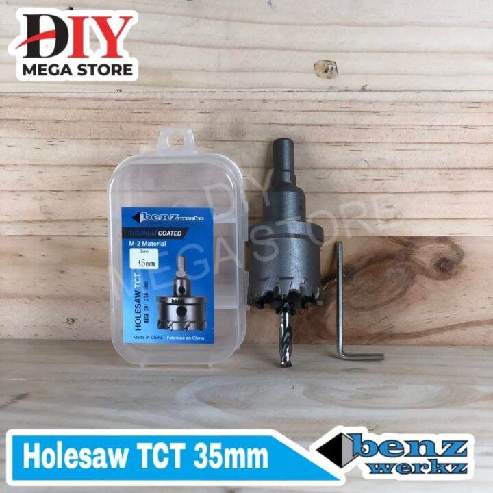 Mata bor plong besi, metal, kayu benz werkz mata bor holesaw TCT 35mm ...