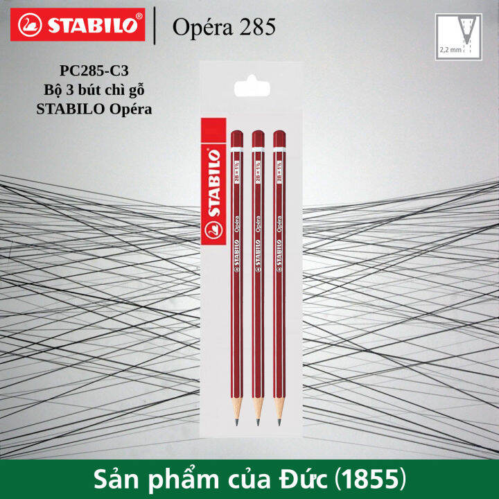 Bộ bút chì gỗ STABILO Opéra 2B | Lazada.vn
