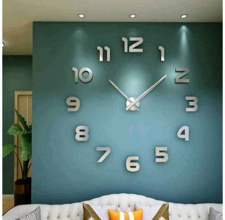 JAM DINDING DIY 80-130CM JAM DINDING TEMPEL TEMBOK 3D NYALA JAM DINDING ...