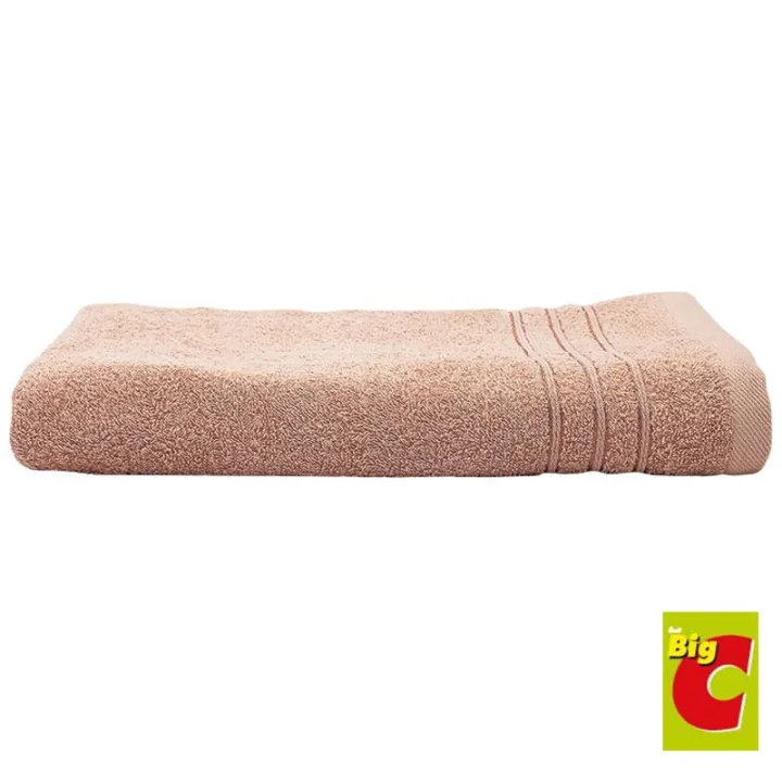 BESICO เบสิโค ผ้าขนหนูสีพื้น สีน้ำตาลอ่อน ขนาด 27 x 54 นิ้ว | Lazada.co.th