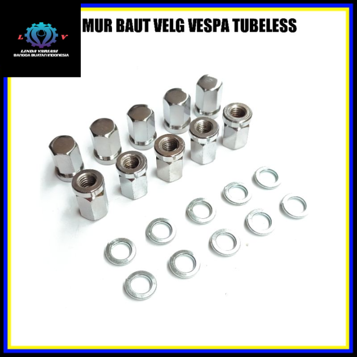 Mur baut velg baut mur tubeless mur tubles vespa satu set | Lazada ...