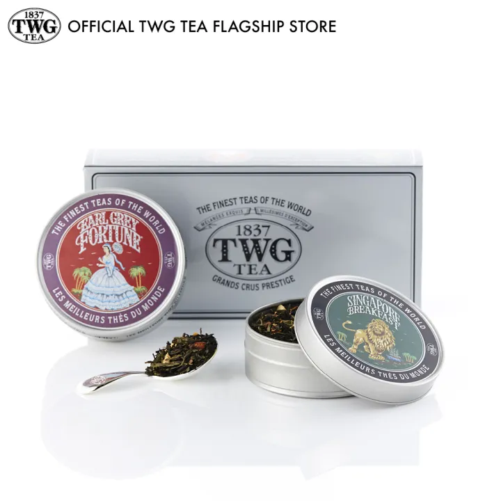 TWG Tea | The Grand Explorer Tea Set | Black&Green Tea | Caviar Tea Tin Gift 50gx2 / ชา ที ...