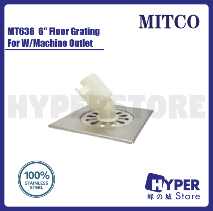 MITCO 6'' Floor Grating For W/Machine Outlet / Waste Drain Dapur Tandas - MT636 | Lazada