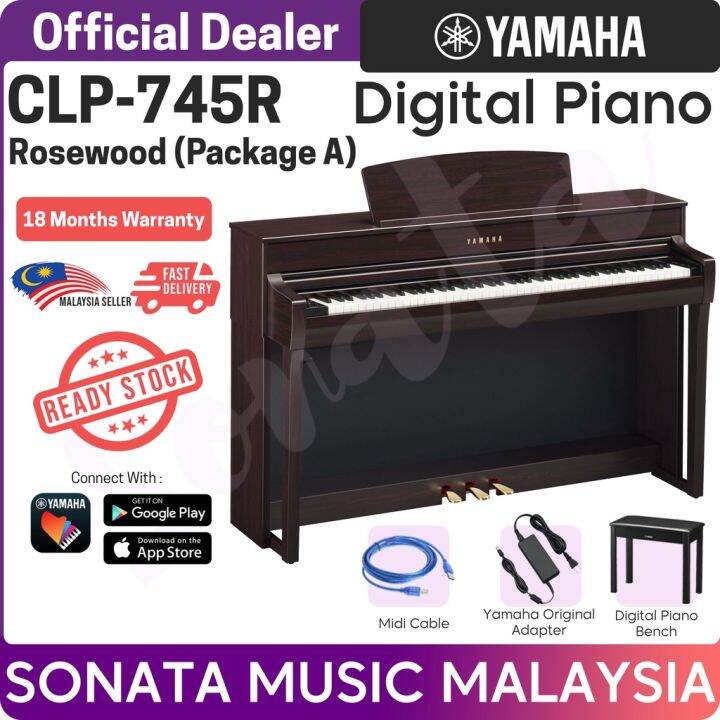 Yamaha CLP745R Rosewood Clavinova Digital Piano New Unit Package A (CLP ...