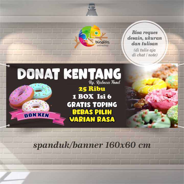 Spanduk Banner 160x60 Cm Donat Kentang Free Desain | Lazada Indonesia
