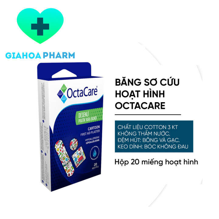 Băng dán sơ cứu y tế / Băng cá nhân Octacare không thấm nước họa tiết ...
