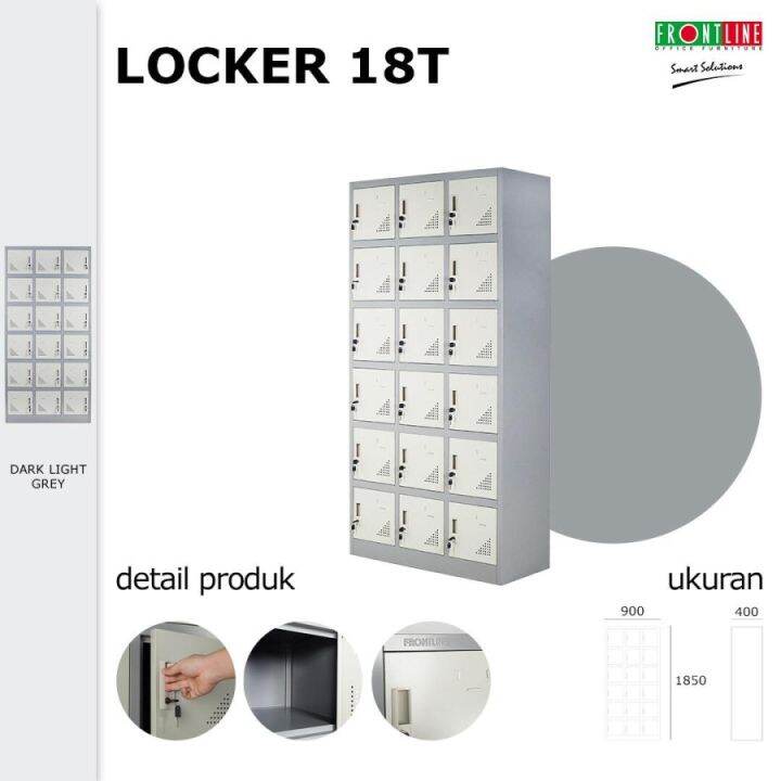 Loker Besi Lemari Locker Besi Murah loker 18 pintu 18T FRONTLINE ...