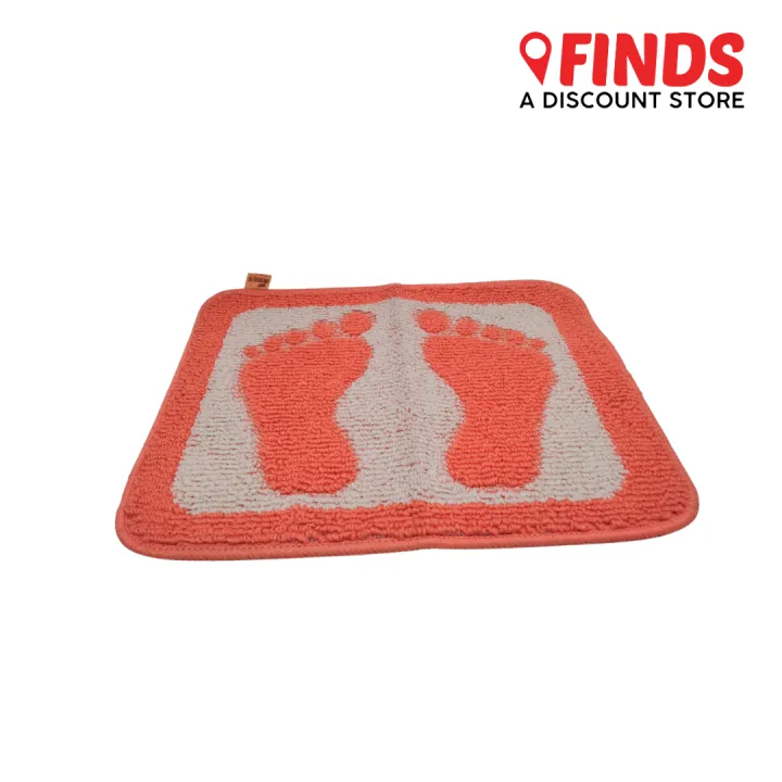 Foot Print Design Mat Cream Orange Finds | Lazada PH