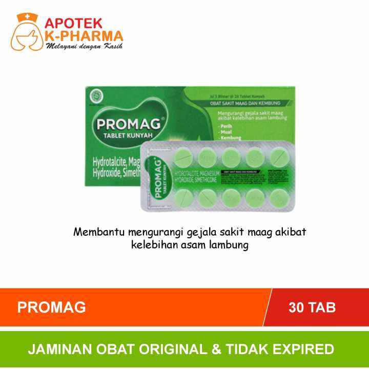 Promag Box Isi 30 Tablet Obat Maaq Original Kalbe | Lazada Indonesia