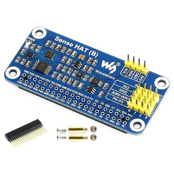 Waveshare Sense HAT (B) for Raspberry Pi Onboard Multi Powerful Sensors Supports External ...