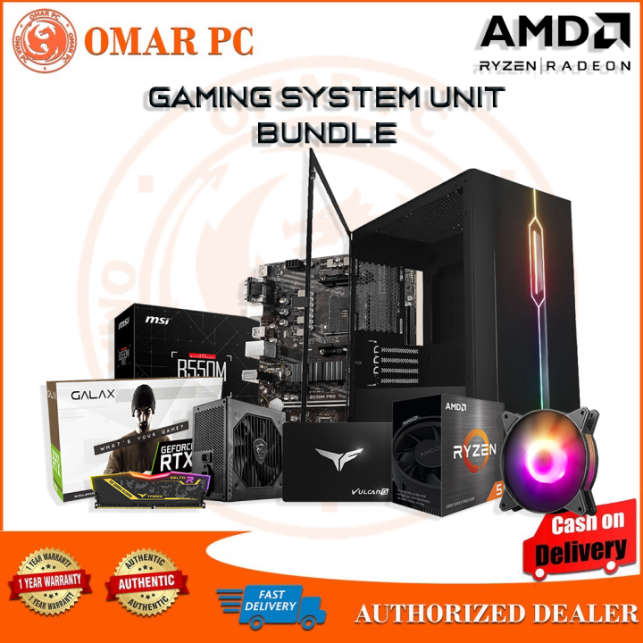 GAMING SYSTEM UNIT RYZEN 5 5500 (MSI B550M- PRO)(2x8gb RGB DDR4 3200MHZ ...