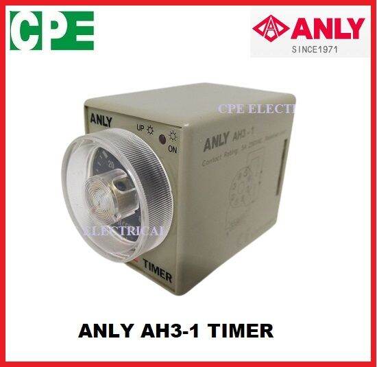 ANLY AH3-1 12VDC 10SEC 30SEC 60SEC Single Range Analogue Timer | Lazada