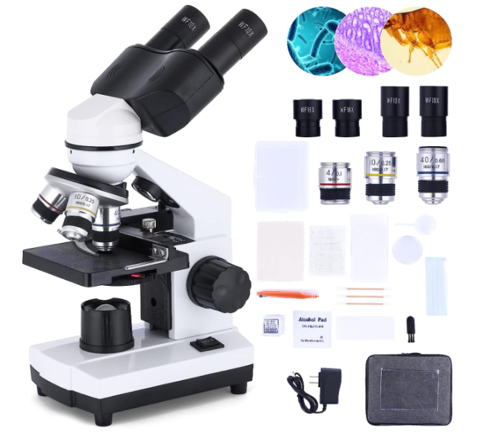 Poothoh Compound Binocular Microscope 40X-2000X with Dual LED ...