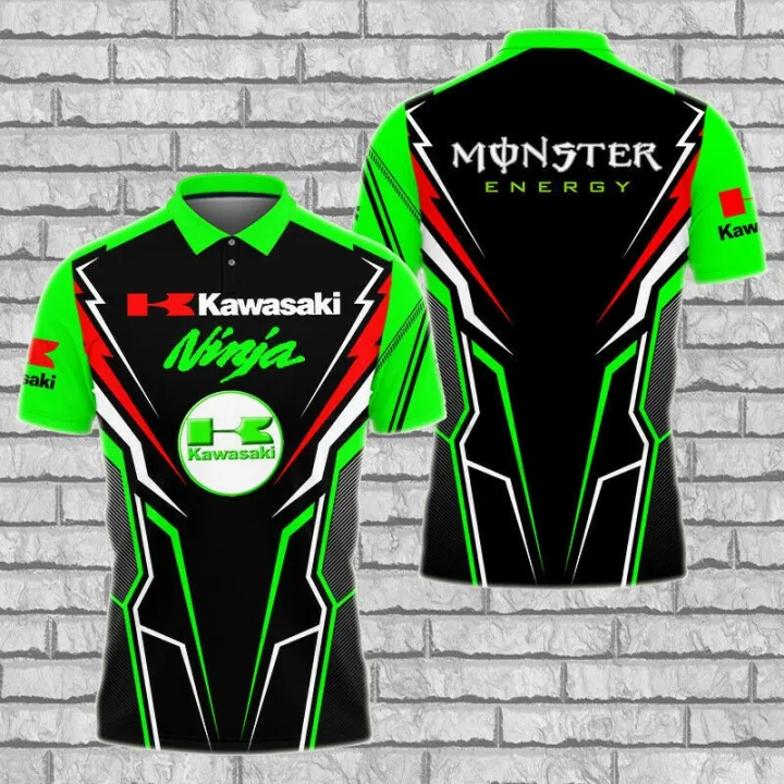 Kawasaki Ninja-H2 SX-150RR/Men's US 3D Polo Shirt/Pinnacle Technology 1 ...