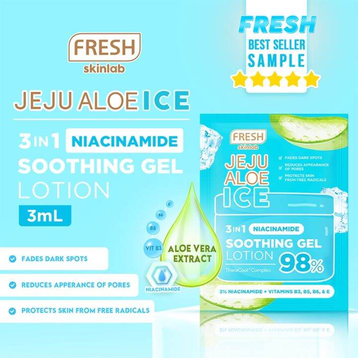 Jeju Aloe Ice 3-in-1 Niacinamide Dark Spot Soothing Gel Lotion 3mL ...
