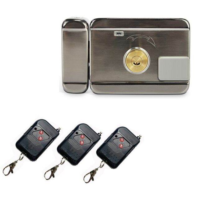 12V Electronic Lock With Wireless Remote Controller Electric Rim Lock ...