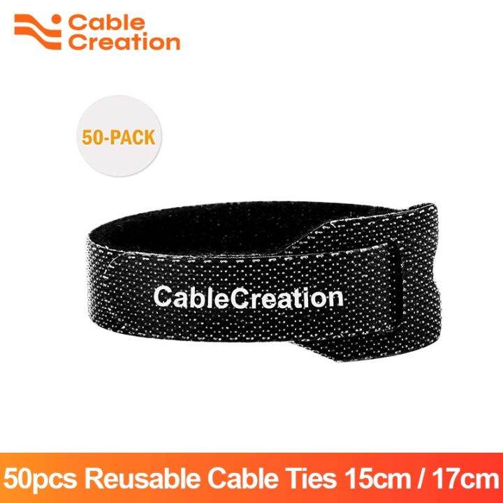 50pcs Releasable Cable Ties Reusable Adjustable Cable Straps with ...