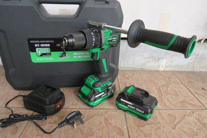 Giant Tools 21V Brushless 13mm Metal-Chuck Cordless Hammer Drill | Lazada