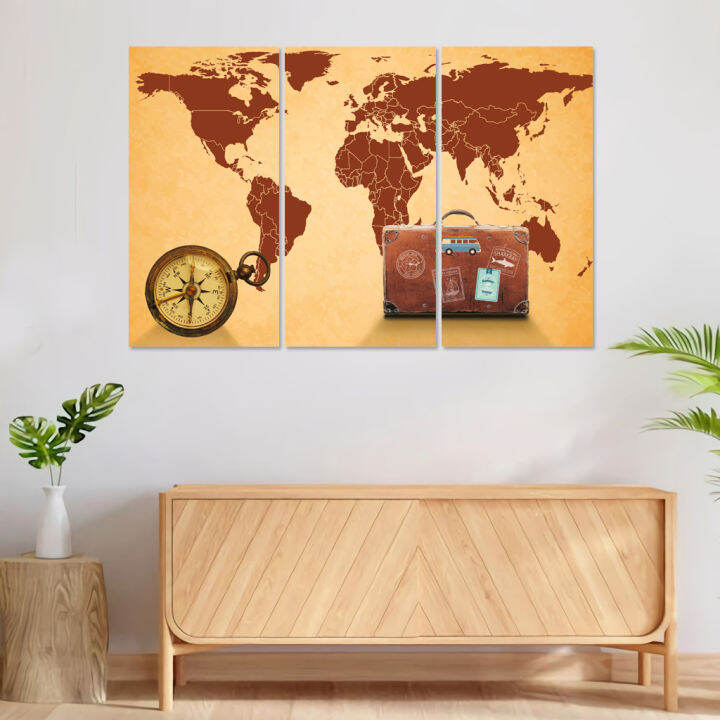 Hiasan Dinding 60X90 CM Peta Dunia Pajangan Dinding Ruang Tamu Dekorasi ...