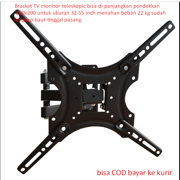 Bracket TV monitor teleskopic bisa di panjangkan pendekkan 200x200 ...