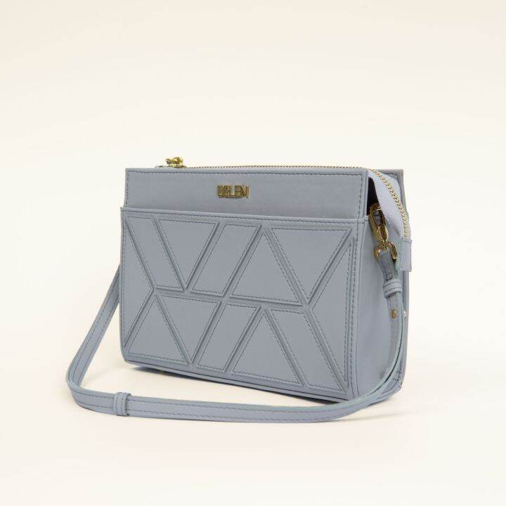 BELEN กระเป๋าสะพาย Triangle BELEN Box - สีเทา Gray | Lazada.co.th