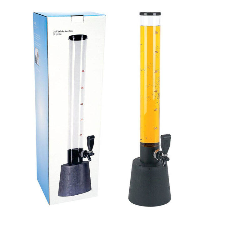 Beer Tower Removable Ice Tube Three-legged Beer Tap Tower 3L Draft Beer ...